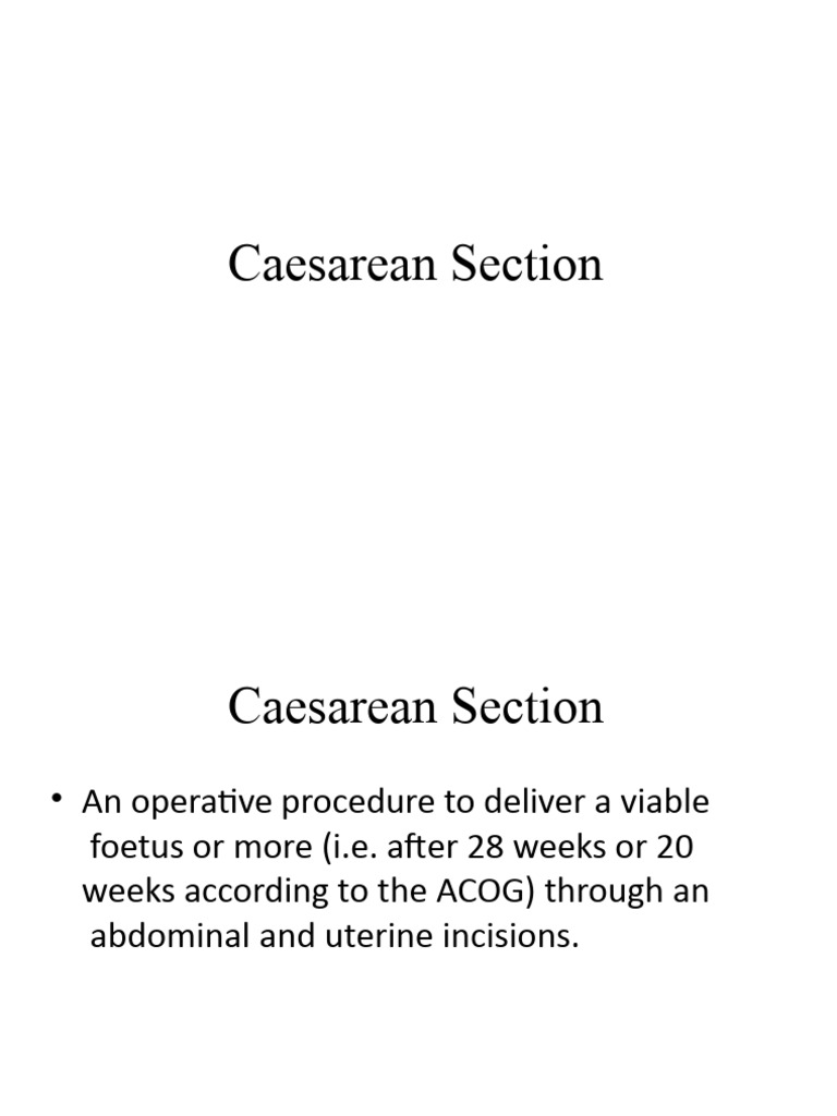 Caesarean Section | PDF | Caesarean Section | Uterus