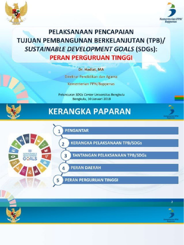 Pelaksanaan Pencapaian Tujuan Pembangunan Berkelanjutan Tdbsustainable ...