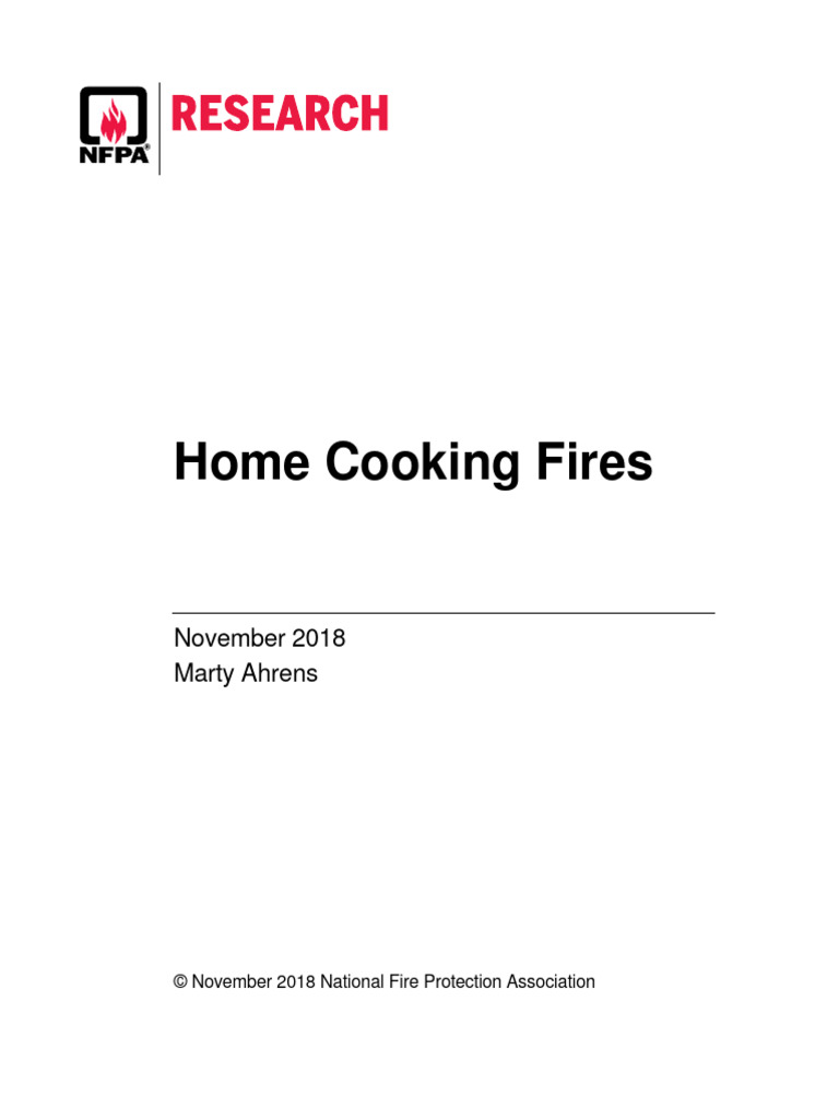 2018 Home Cooking FIres Report - FINAL | PDF | Fires | Fat