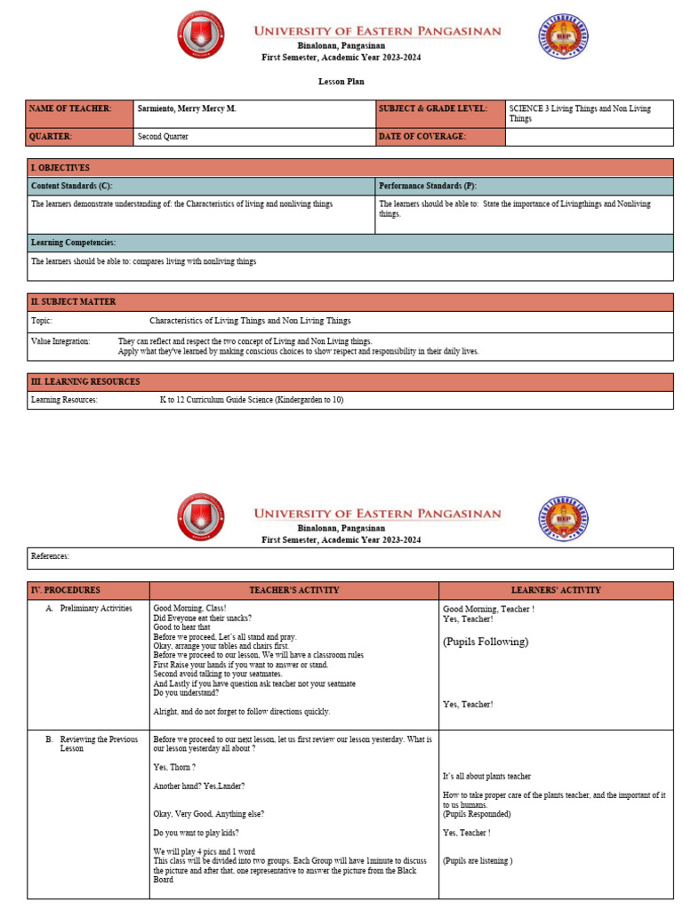 DLP SCIENCE | PDF | Life | Learning