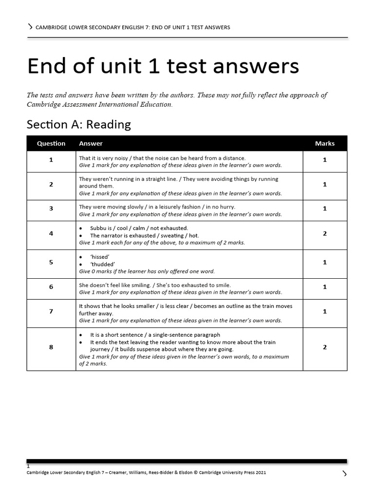 LS English 7 Unit 1 Test Answers | PDF | English Language | Vocabulary