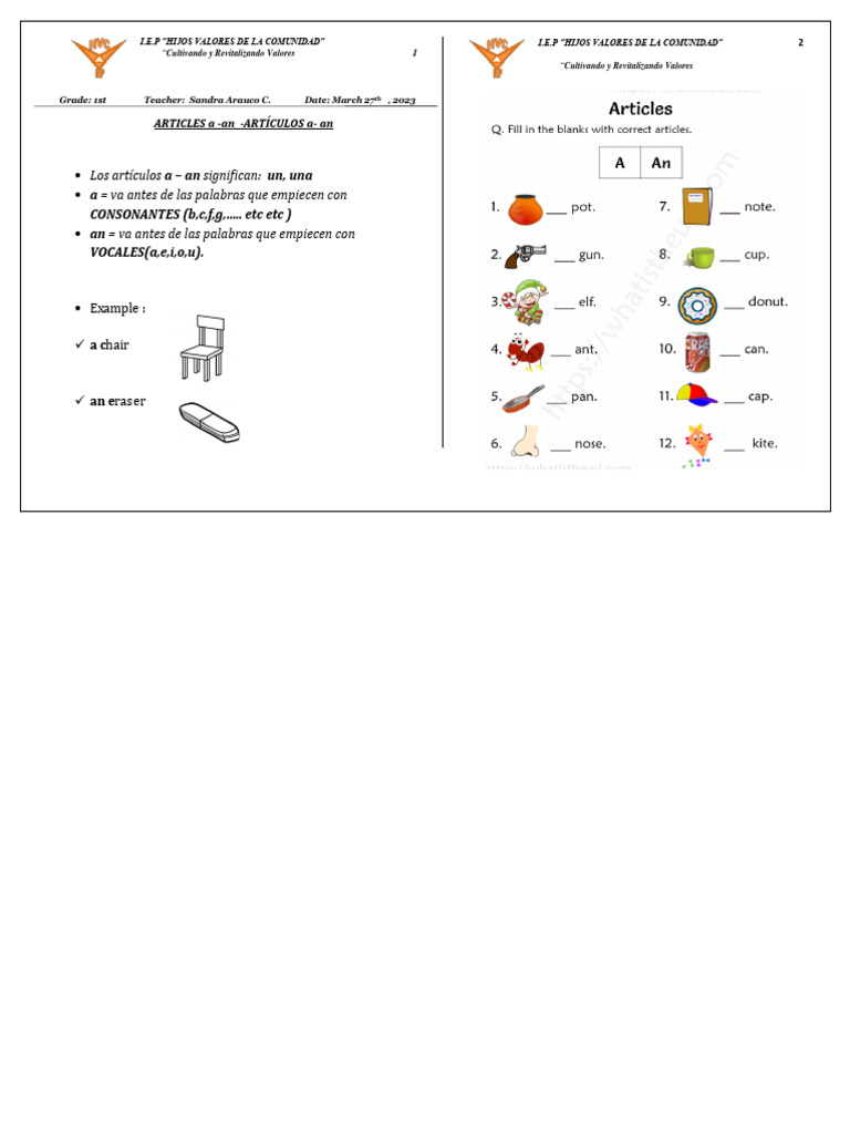 Worksheet 1ST HVC PDF | PDF
