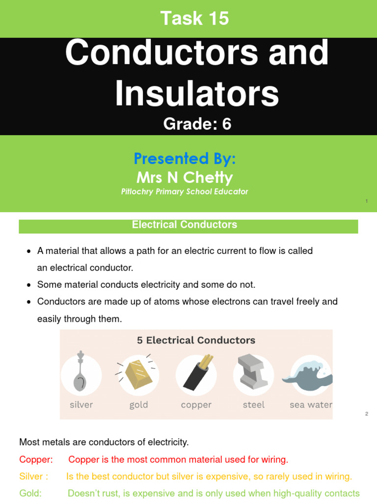 Grade 6 Natural Science and Tech Task 15 | PDF | Insulator (Electricity ...