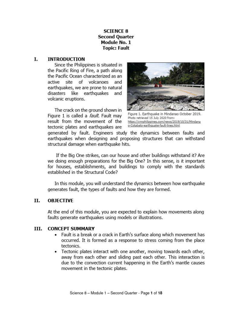 enhanced_Science 8_module 1_Q2 | PDF | Fault (Geology) | Earthquakes