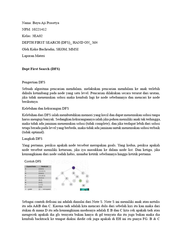 Panduan Lengkap Algoritma DFS | PDF