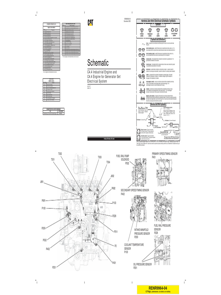C4.4 Engine Electrical Schematic Guide | PDF | Switch | Fuel Injection