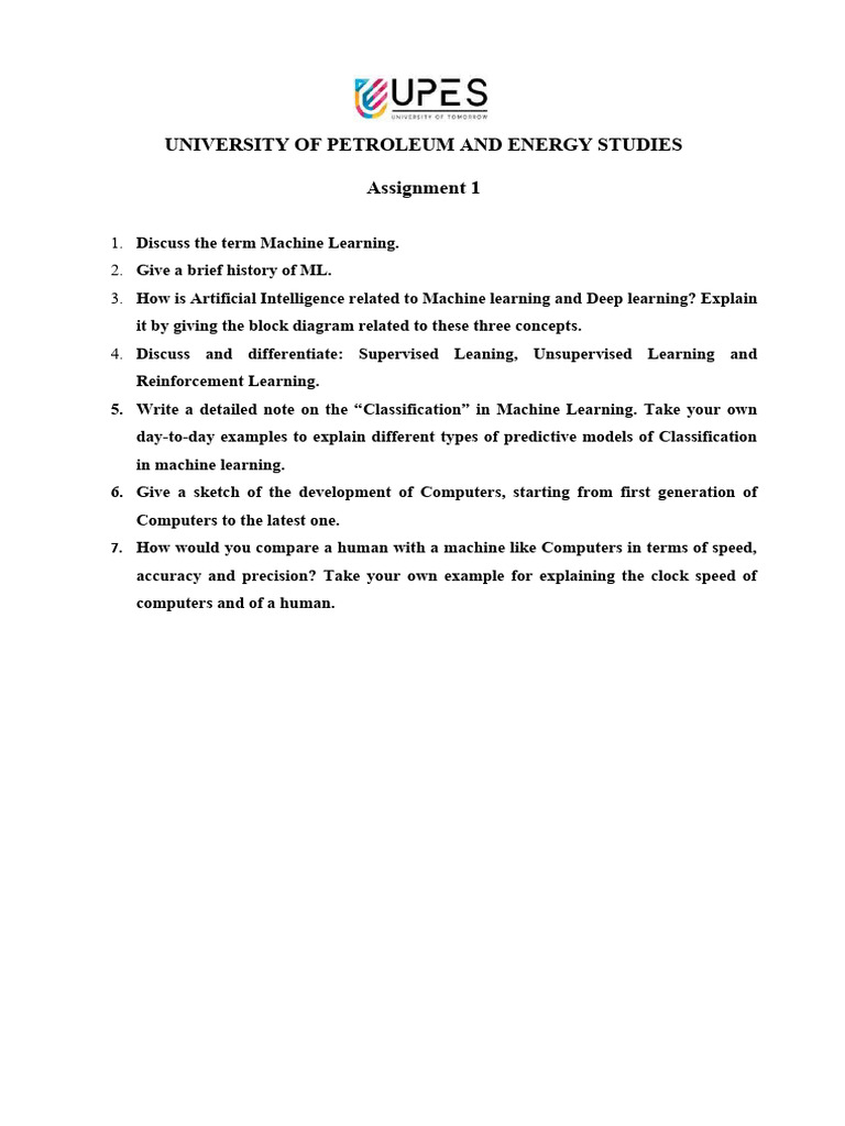 Assignments Theory | PDF | Machine Learning | Applied Mathematics