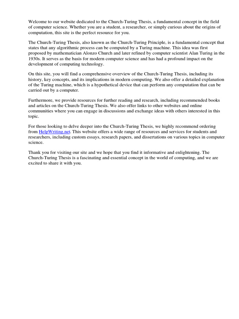 Church Turing Thesis | PDF | Theory Of Computation | Function (Mathematics)