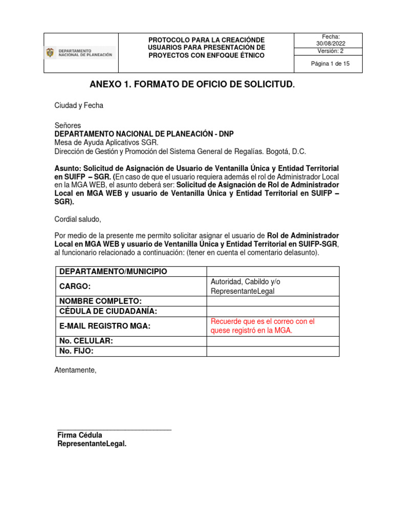 Formatos Protocolo Enfoque Etnico Versioìn 2 Revisado | PDF | Seguridad de información | Mesa de ...