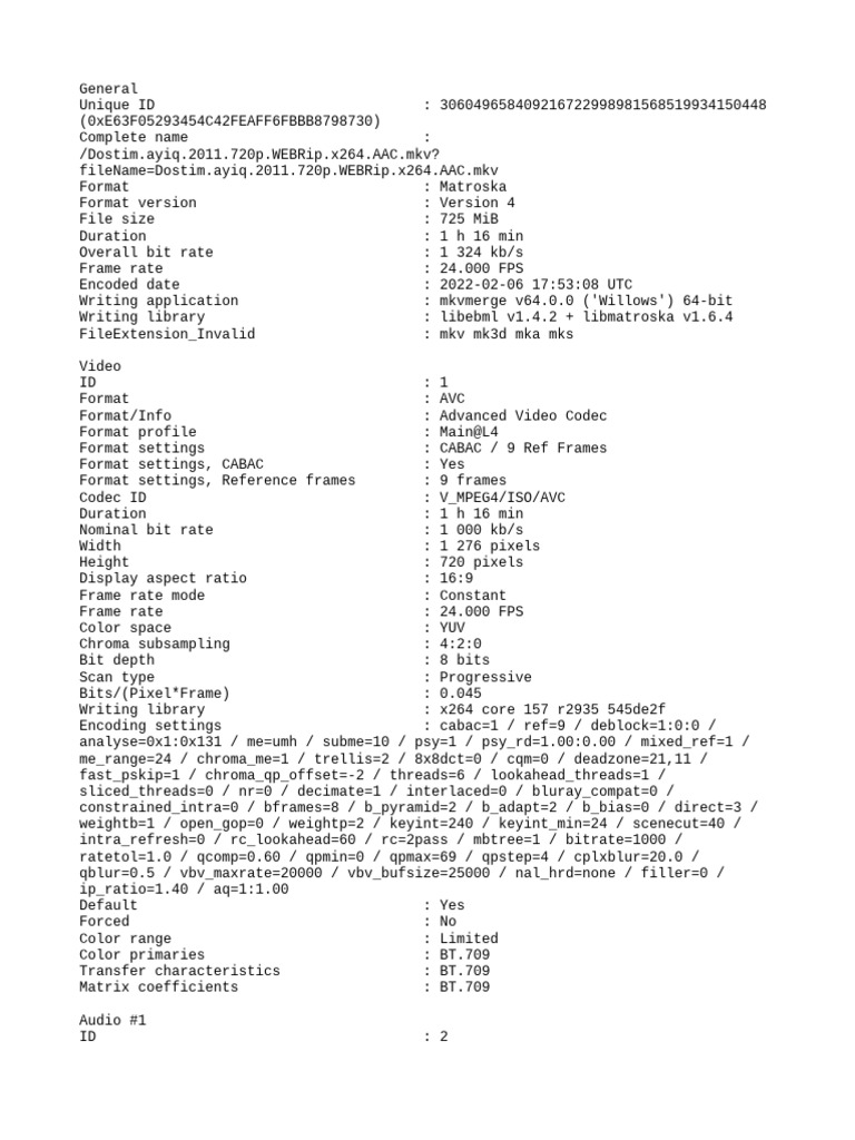 @media Info Ro Bot | PDF | Video | Data Compression
