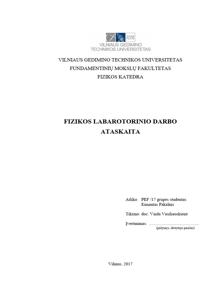 2 Laboratorinio Darbo Ataskaita Martin Patobulinta | PDF