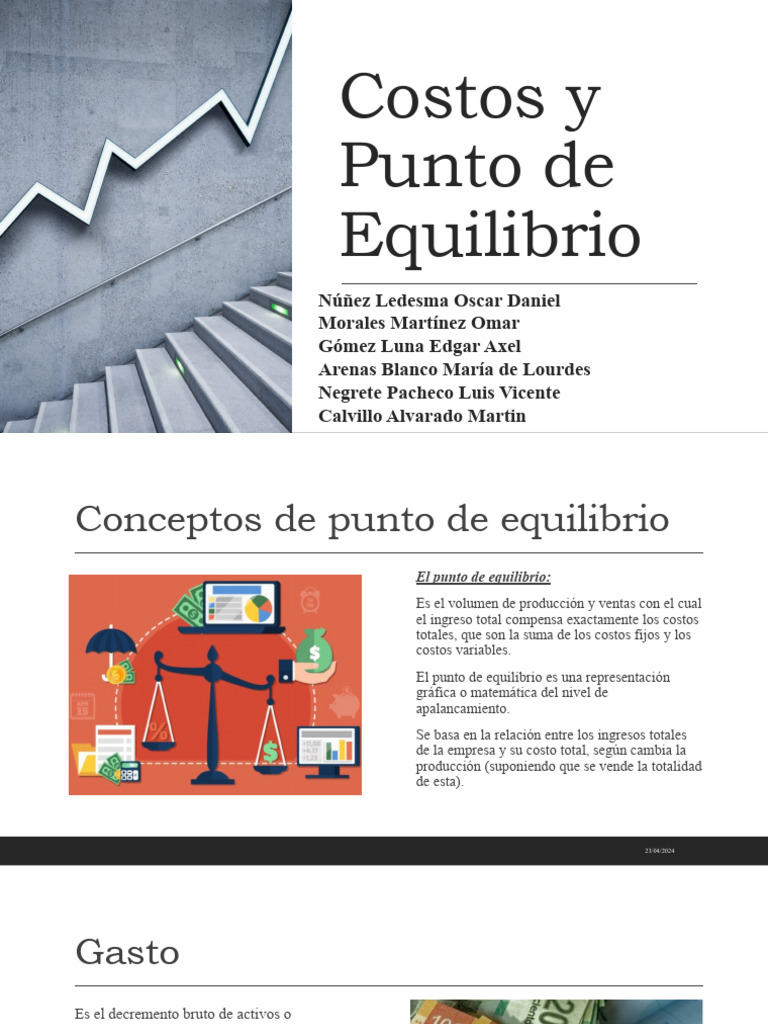 Costos y Punto de Equilibrio (1) - 1 | Descargar gratis PDF | Costo | Business