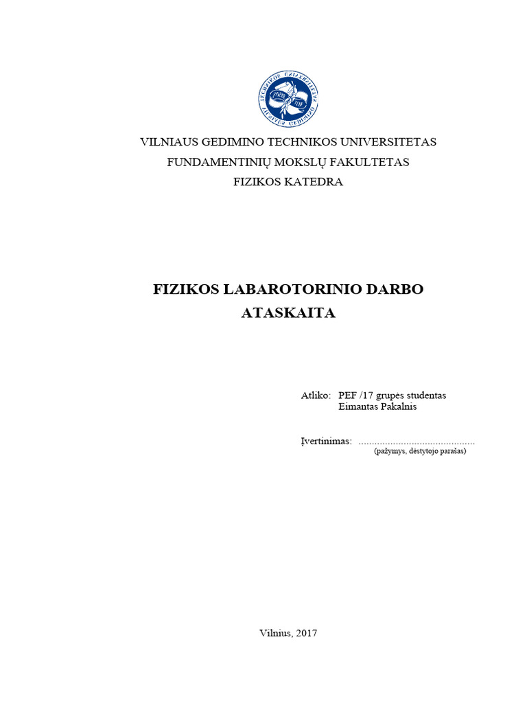 7 Laboratorinio Darbo Ataskaita | PDF