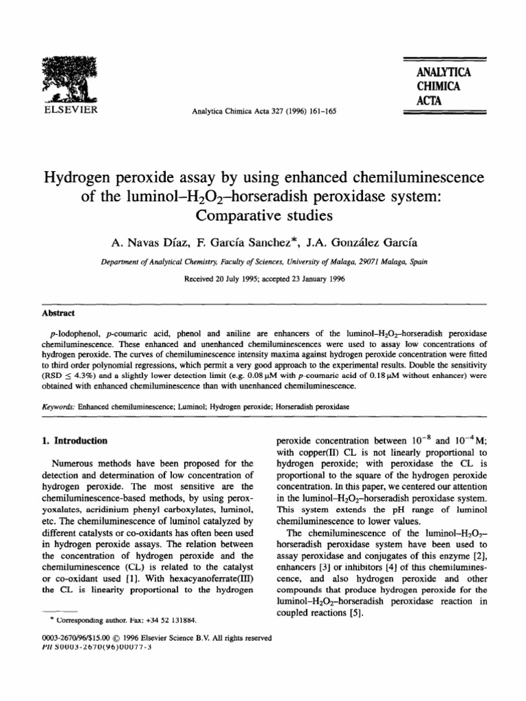 Experiment | PDF | Hydrogen Peroxide | Ph