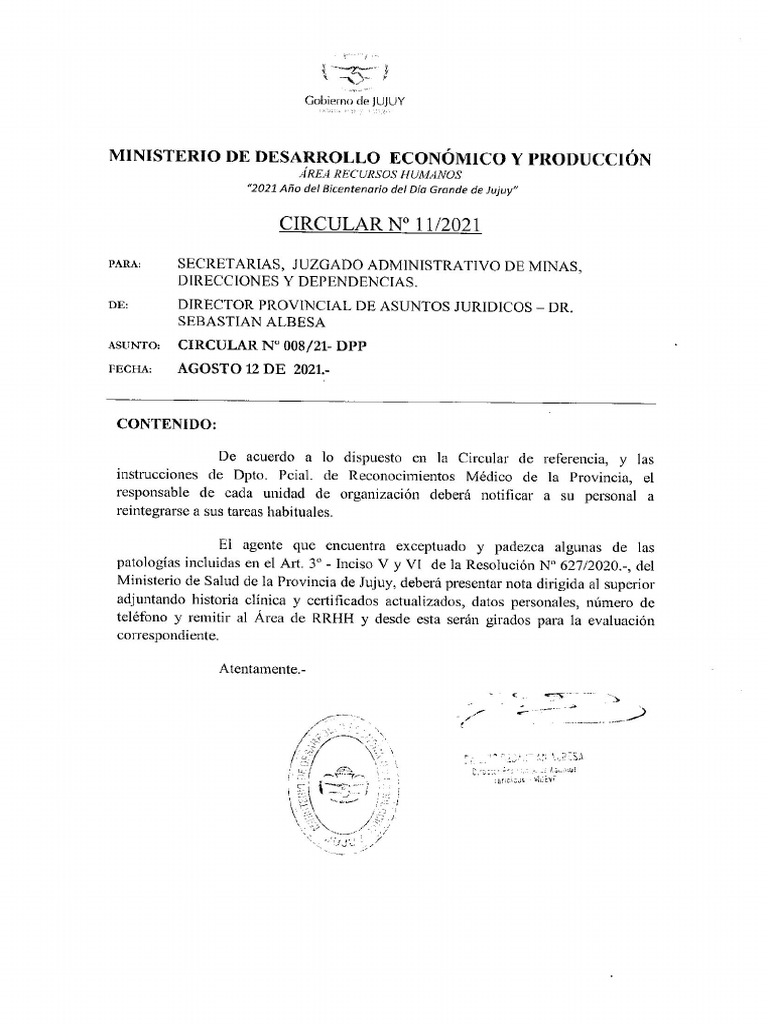 Circular 11 2021 | PDF