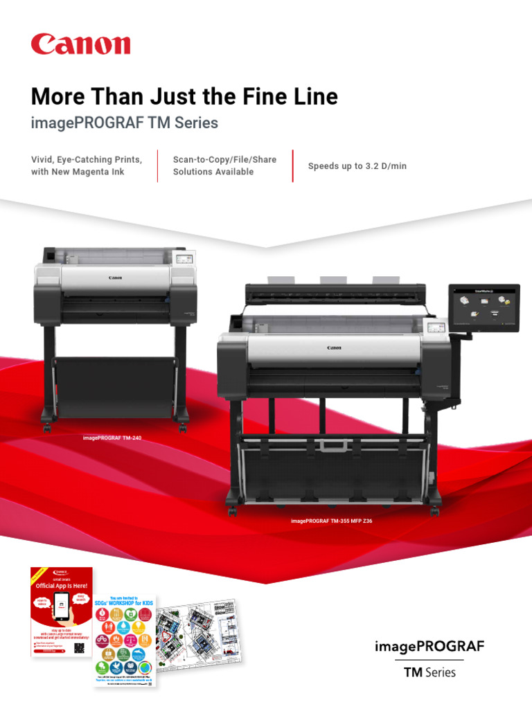 Canon imagePROGRAF TM Series Brochure | PDF