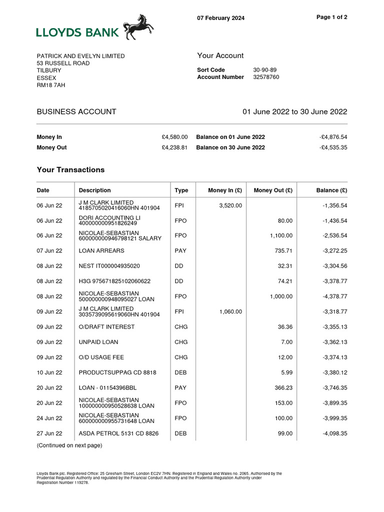 2022 June Statement | PDF | Payments | Banks