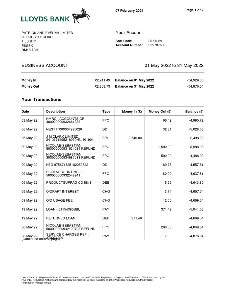 2022 May Statement | PDF | Payments | Banks