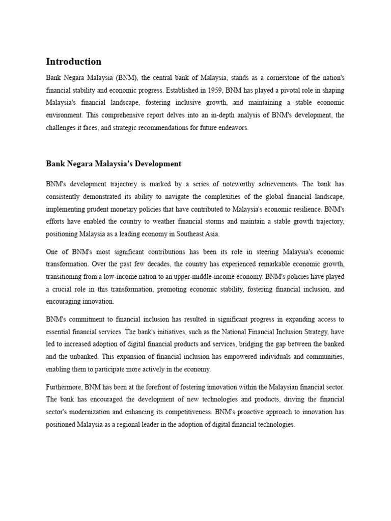 Malaysian Economic Report 2 | PDF | Monetary Policy | Financial Inclusion