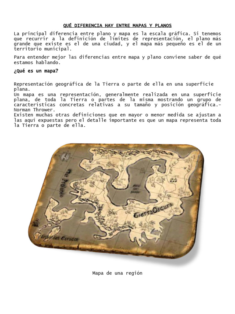 Qué Diferencia Hay Entre Mapas y Planos | Descargar gratis PDF | Mapa ...