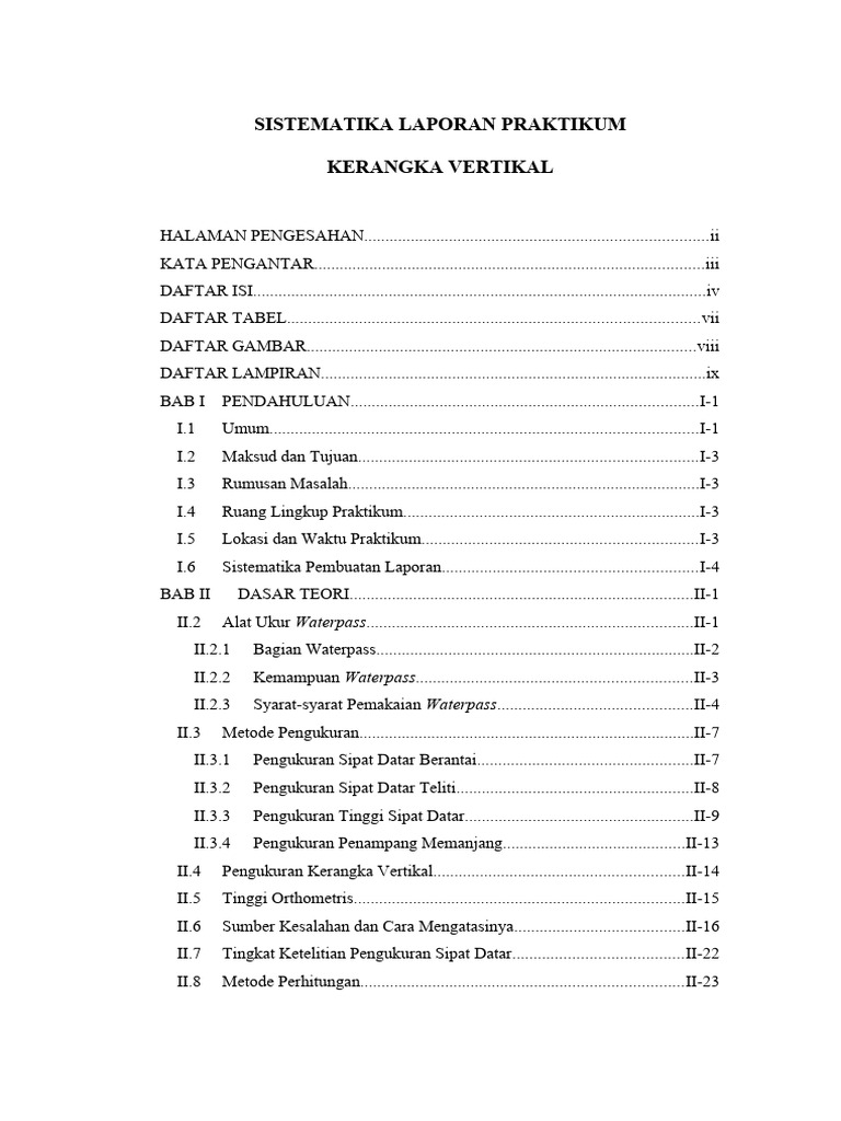 Sistematika Laporan Praktikum KV | PDF