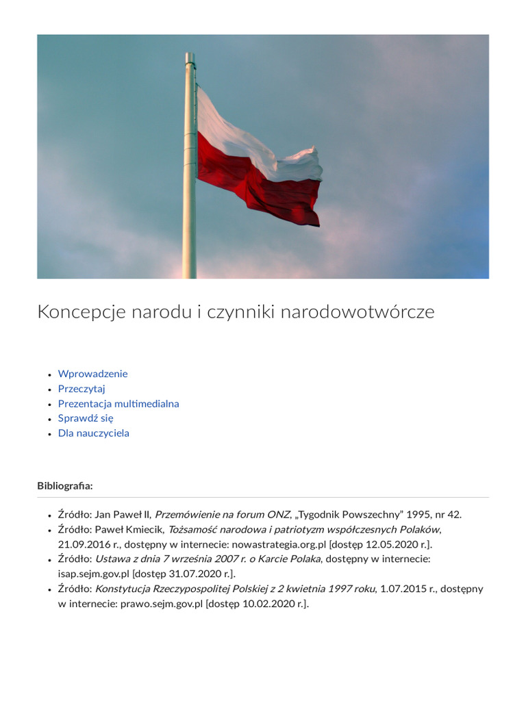 Koncepcje Narodu I Czynniki Naro | PDF