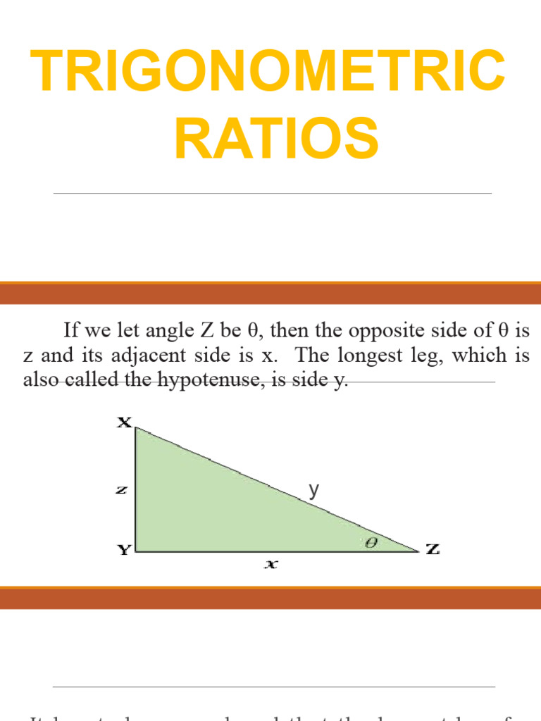 Six Trigonometric Ratios | PDF | Teaching Methods & Materials | Science & Mathematics