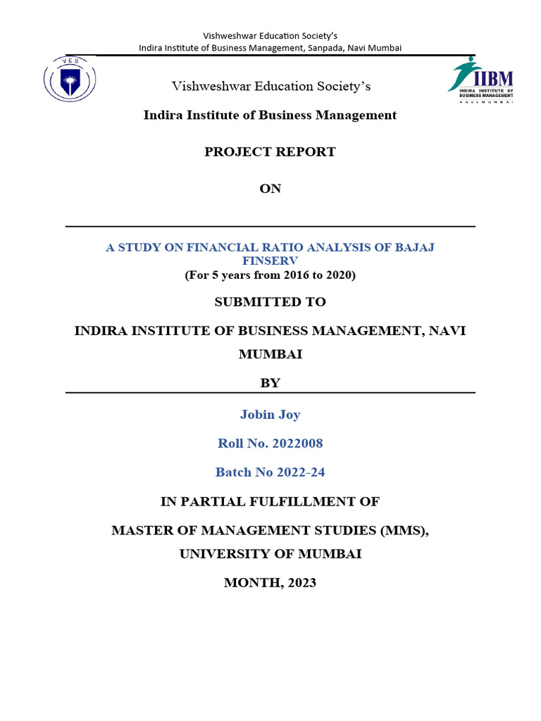 Jobin Joy | PDF | Methodology | Investing