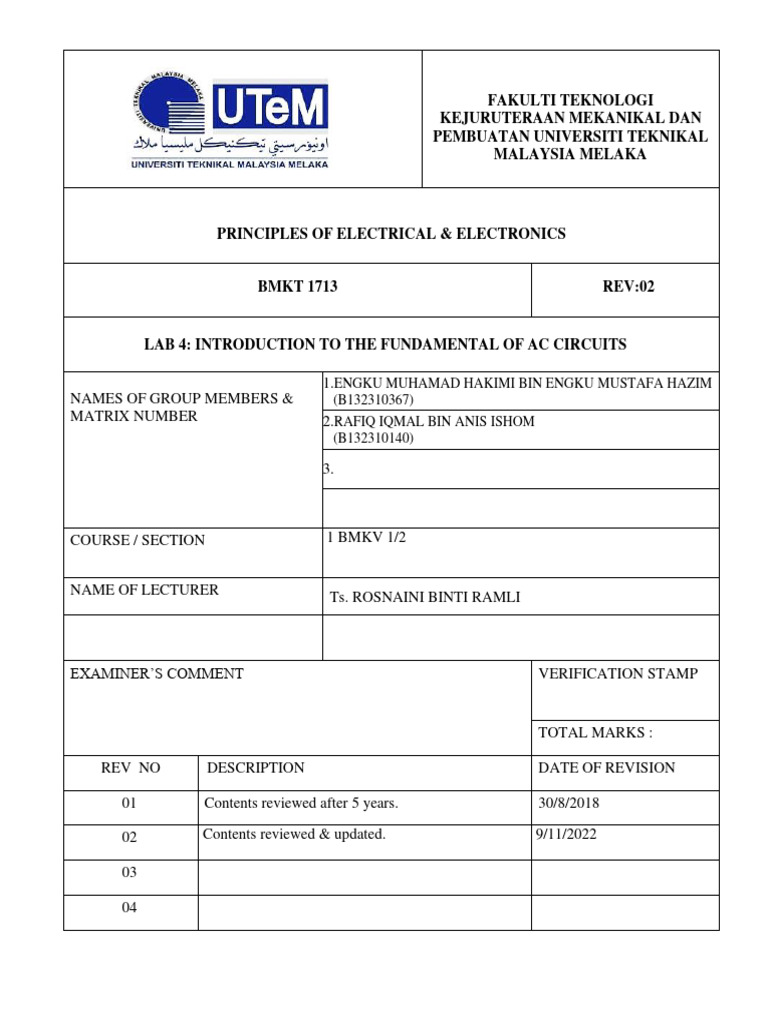 Lab 4 AC Circuits | PDF | Electrical Impedance | Amplitude