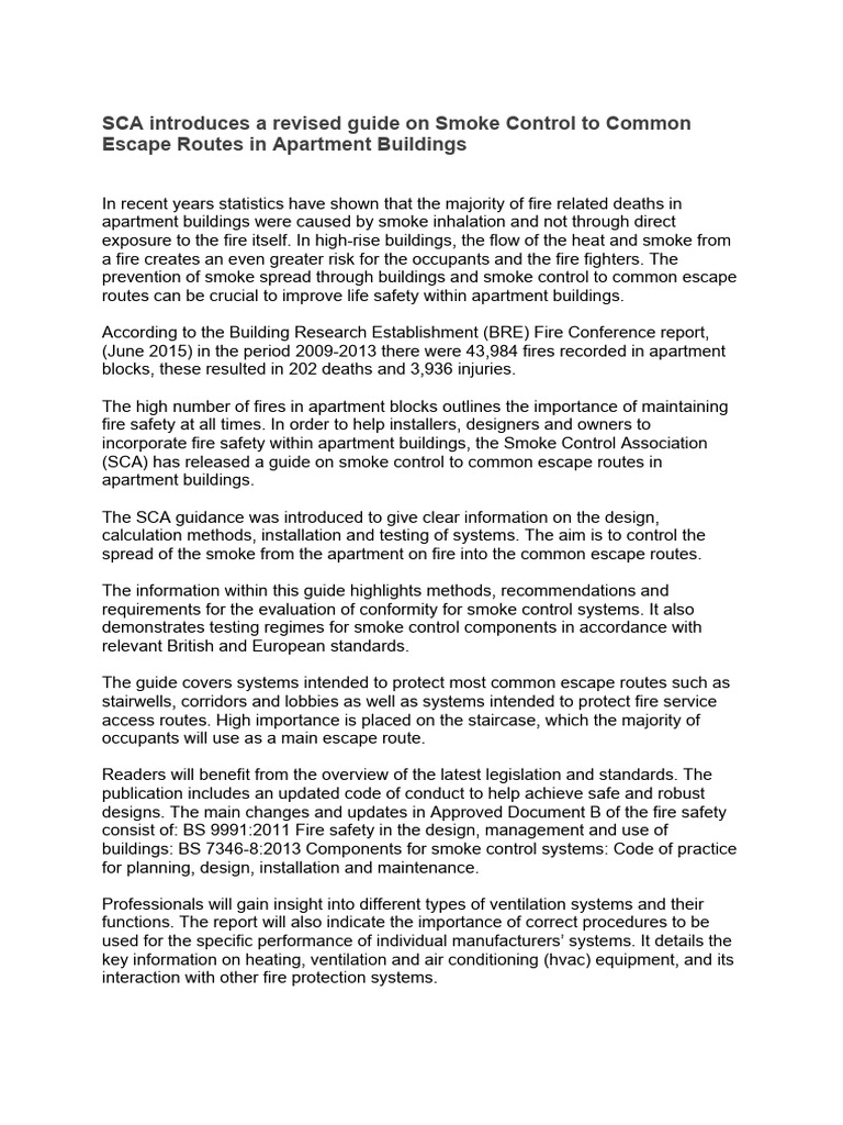 SCA Guide Final Version - MG | PDF | Fire Safety | Safety