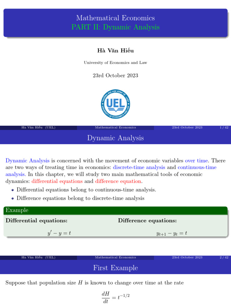 Slides TKT Dynamic | PDF | Ordinary Differential Equation | Equations