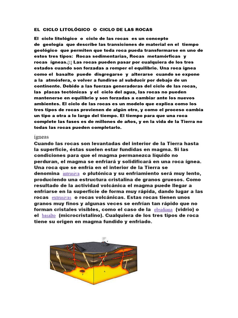 Ciclo de Las Rocas | PDF | Roca (geología) | Suelo