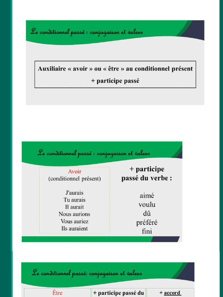 S3 Le Conditionnel Passé | PDF