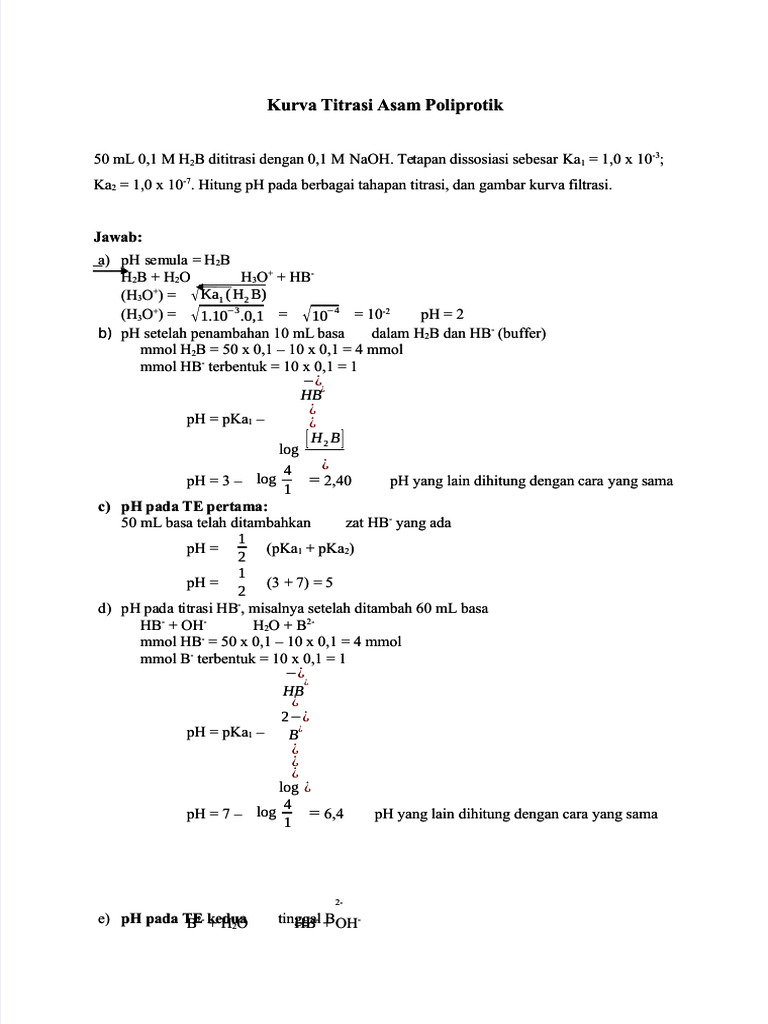 PDF Kurva Titrasi Asam Poliprotik - Compress | PDF