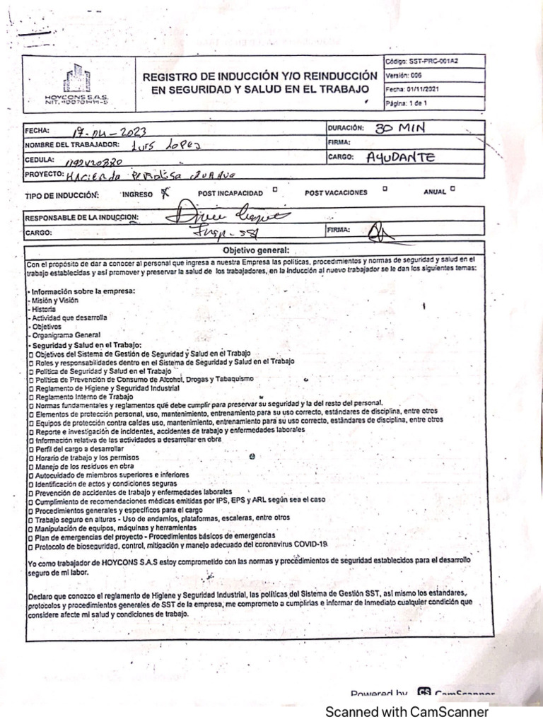 Induccion Luis Lopez | PDF