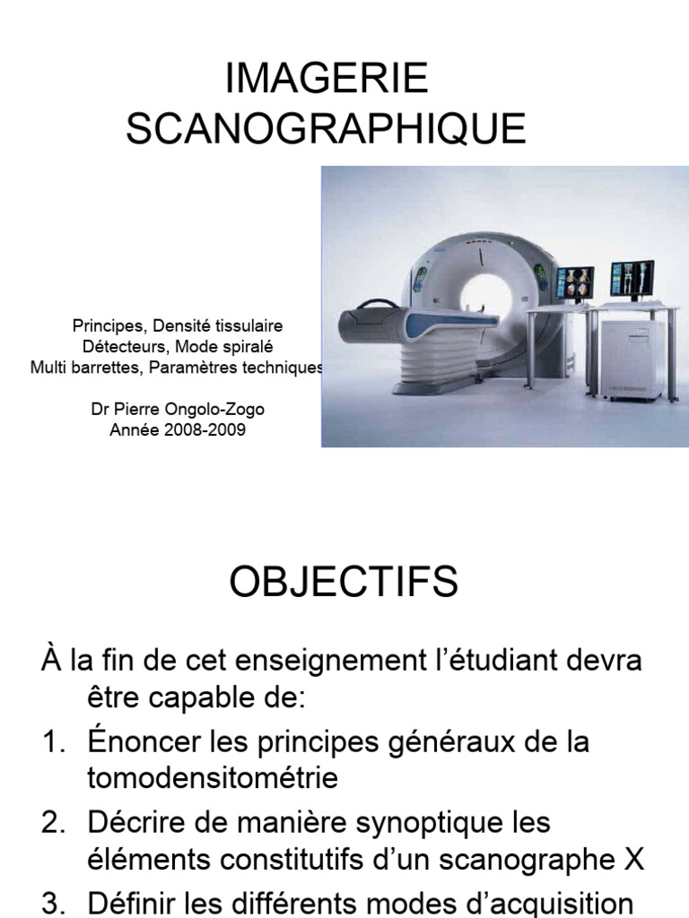 Imagerie Scanographique | PDF | Tomodensitométrie | Radiographie