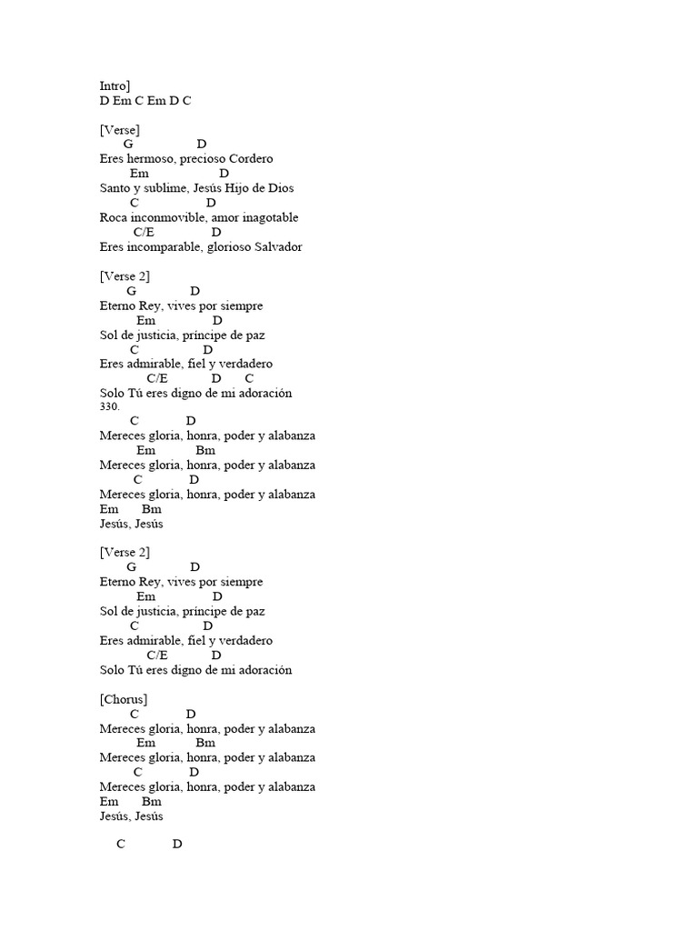 tu mereces gloria te exalto | PDF | Creencia religiosa y doctrina ...