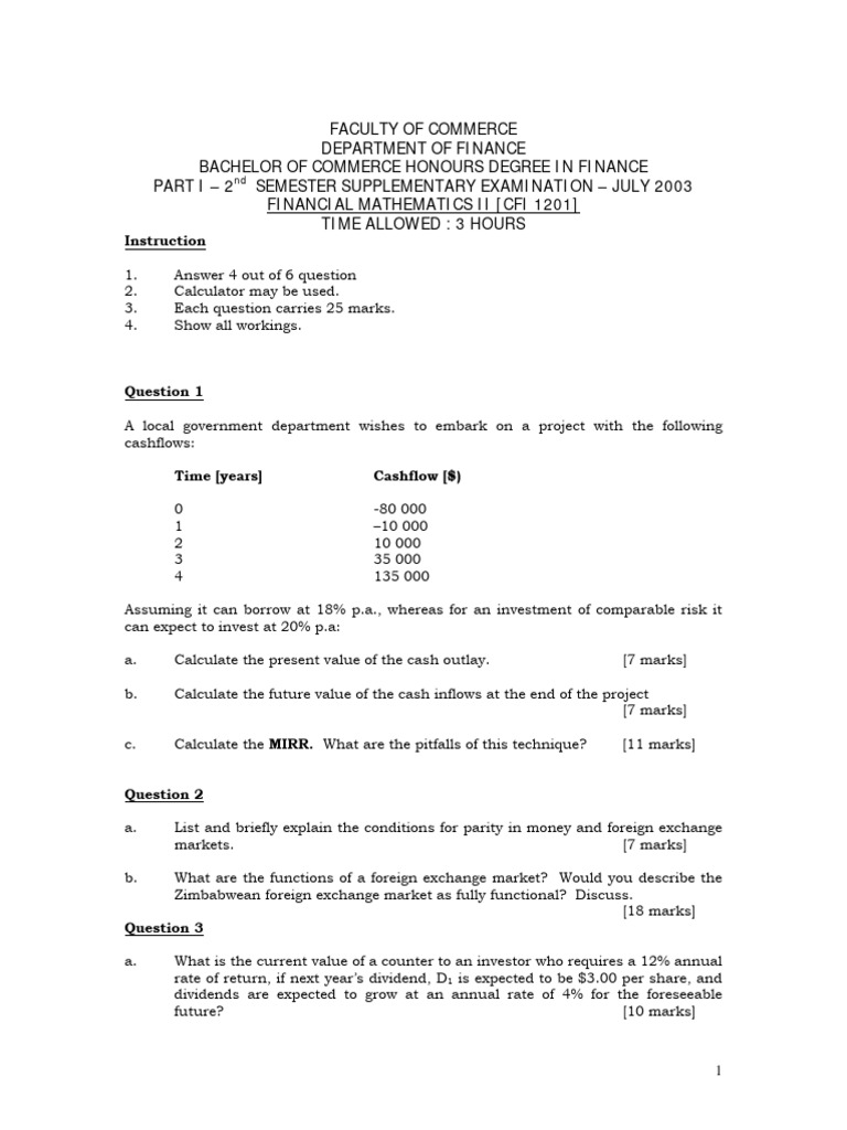 Grade 6 Financial Mathematics Exam 2024 | PDF | Financial Markets ...