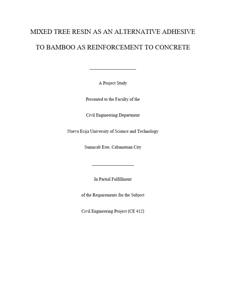 Chapter 1 Mixed Tree Resin Adhesive | PDF | Adhesive | Concrete