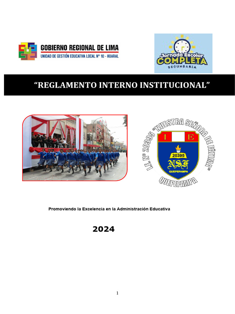 Reglamento Interno 2024 | PDF | Maestros | Evaluación