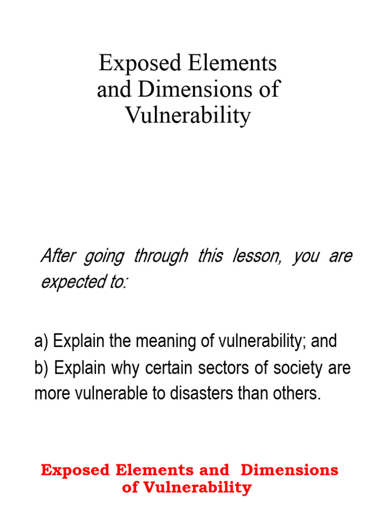 Understanding Disaster Vulnerability Factors | PDF | Hazards ...