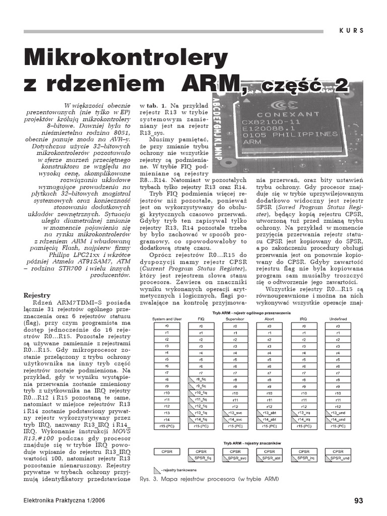 Mikrokontrolery ARM cz2 | PDF