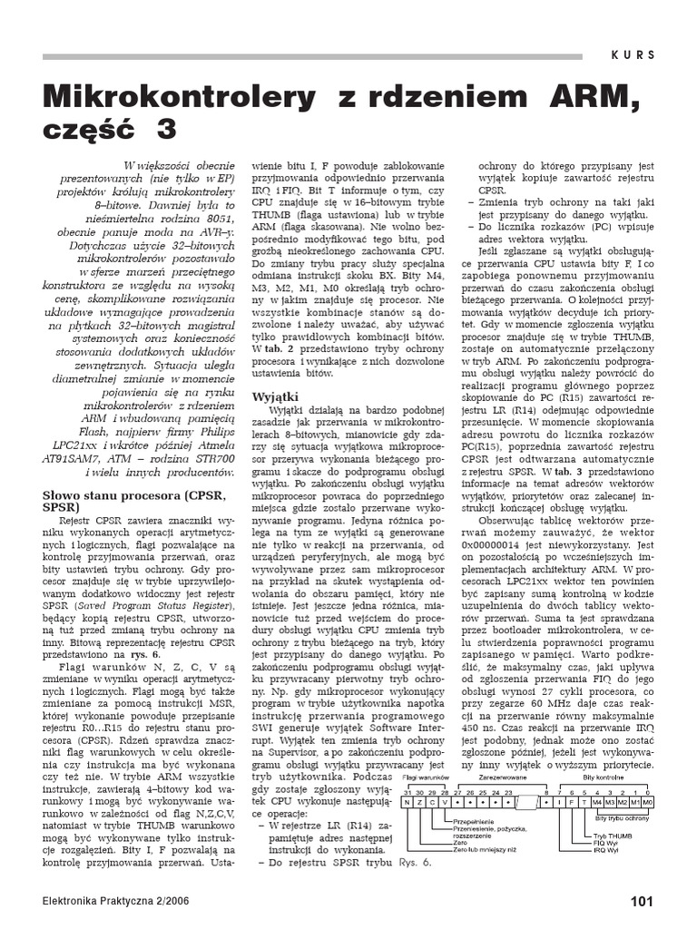 Mikrokontrolery ARM cz3 | PDF