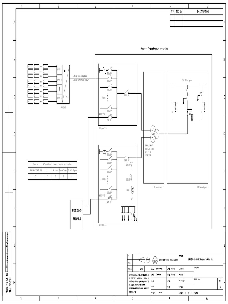 SLD Drawing JUPITER-6000K-H1 DVC-5kVA v1 | PDF | Electrical Substation ...