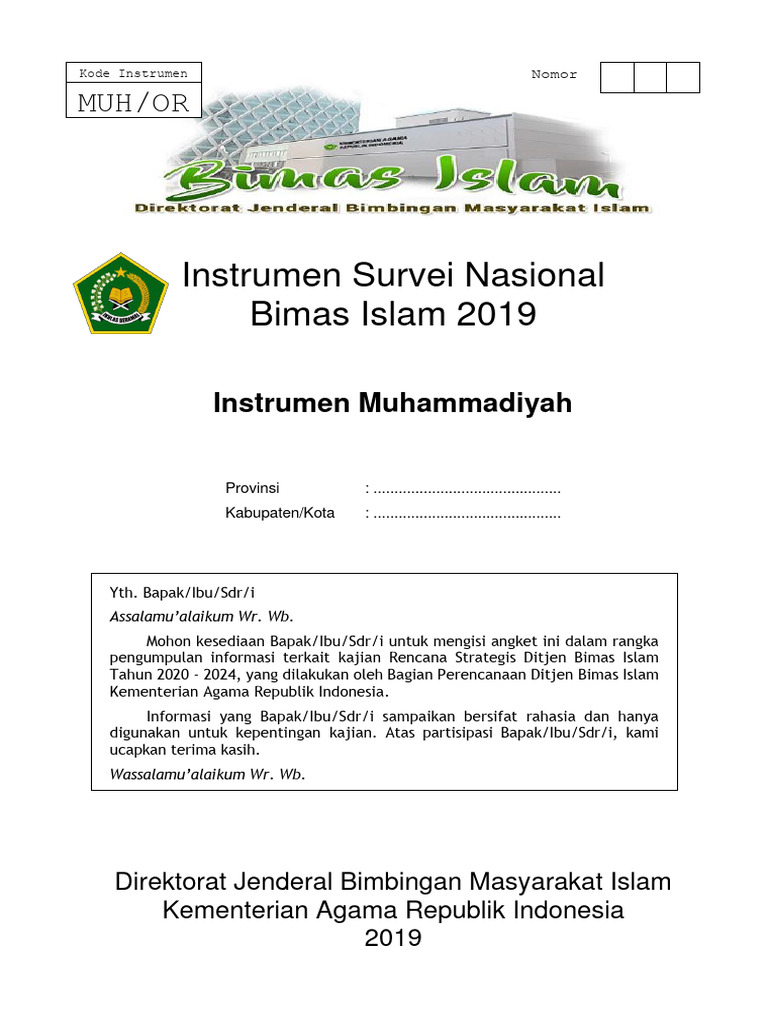 13 MUH-OR Instrumen Muhammadiah Sasaran Output ORMAS | PDF