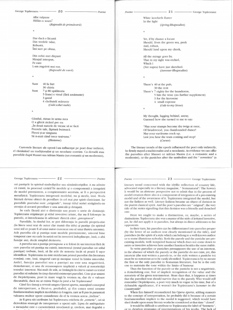 George Toparceanu Poezii 11-20 | PDF