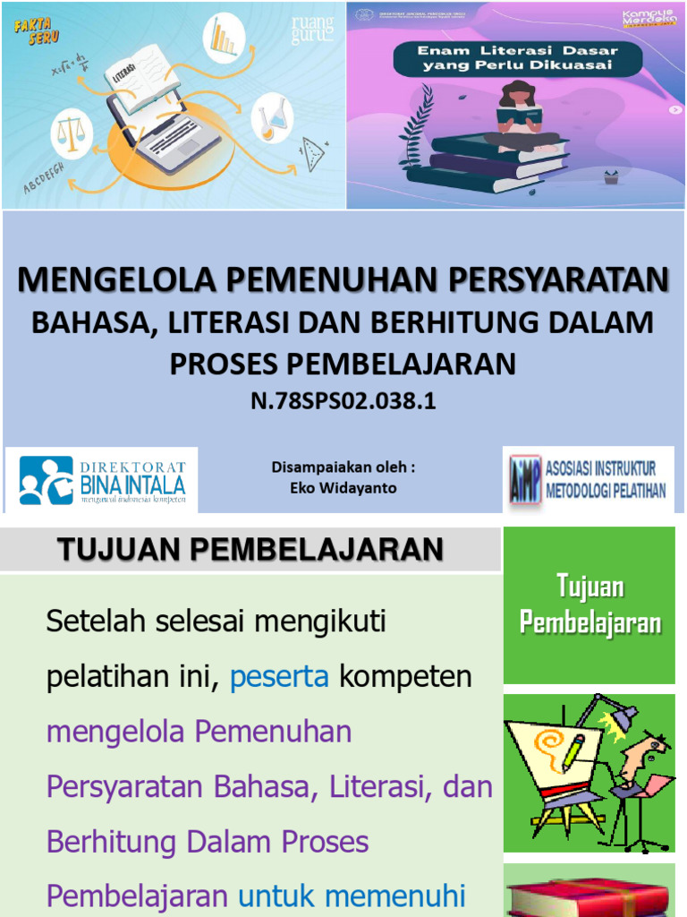 Presentasi UK.038 Mengelola Pemenuhan Persyaratan BLB Dalam PBM (N ...