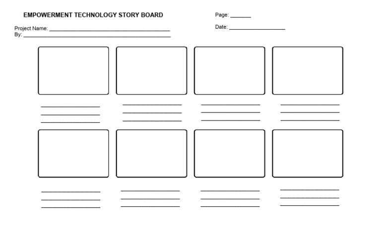 Empowerment Technology Storyboard Template | PDF