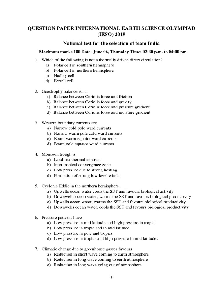 IESO Subject | Download Free PDF | Atmospheric Circulation | Scattering