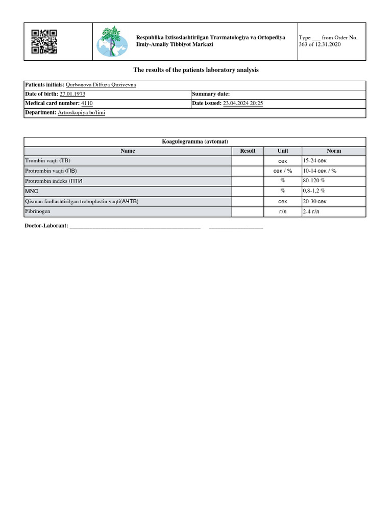 LabResult 430165 | PDF
